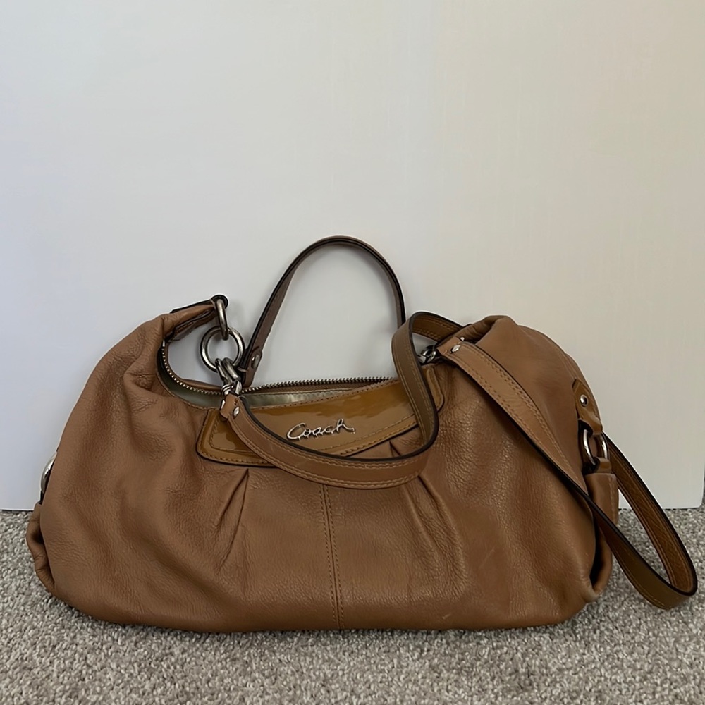 Coach F19761 Tan Brown Leather Ashley Hobo Satchel Sh… - Gem